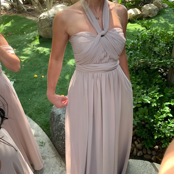 Birdy Grey | Dresses | Birdy Grey Taupe Chiffon Grace Convertible Dress ...